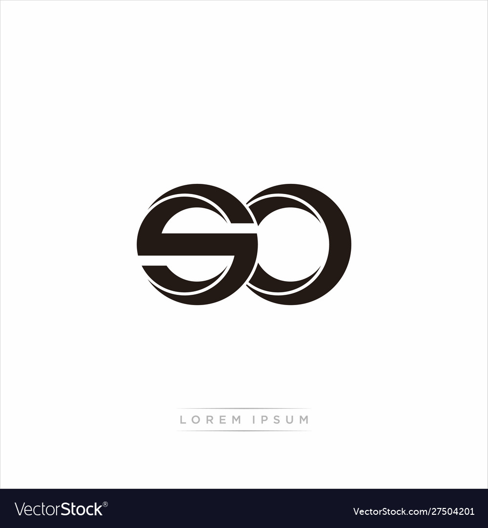 So initial letter split lowercase modern monogram Vector Image