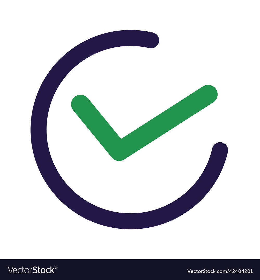 Success and authentication of check mark icon Vector Image Success and authentication of check mark icon Vector Image