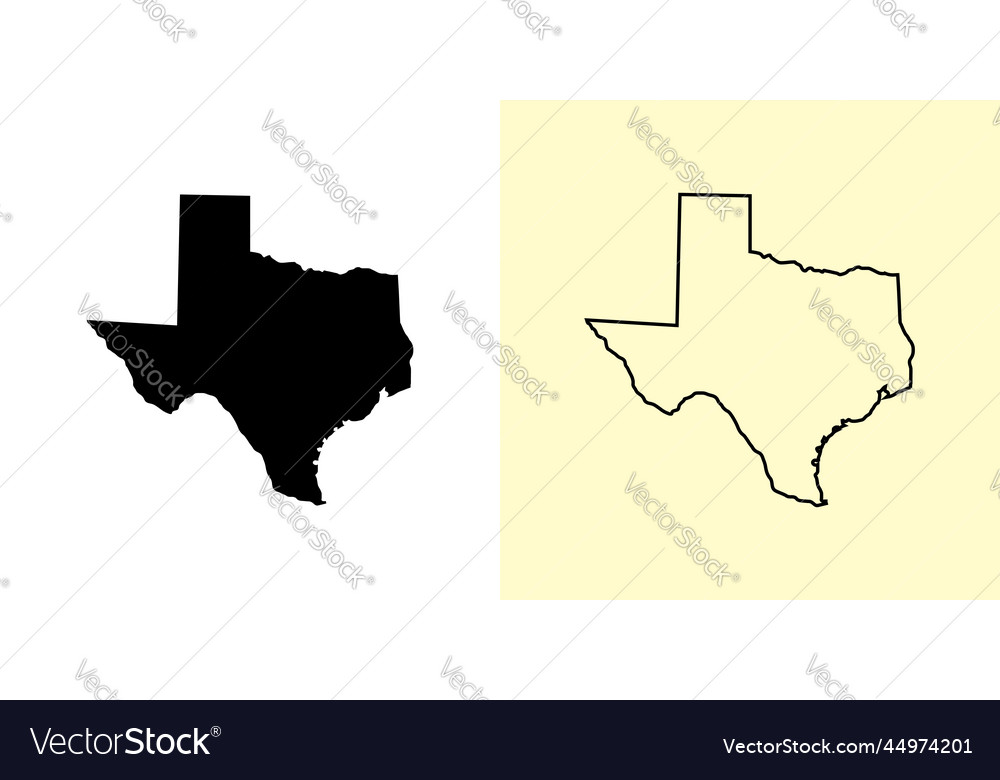 Texas map united states usa americas filled Vector Image Texas map united states usa americas filled Vector Image