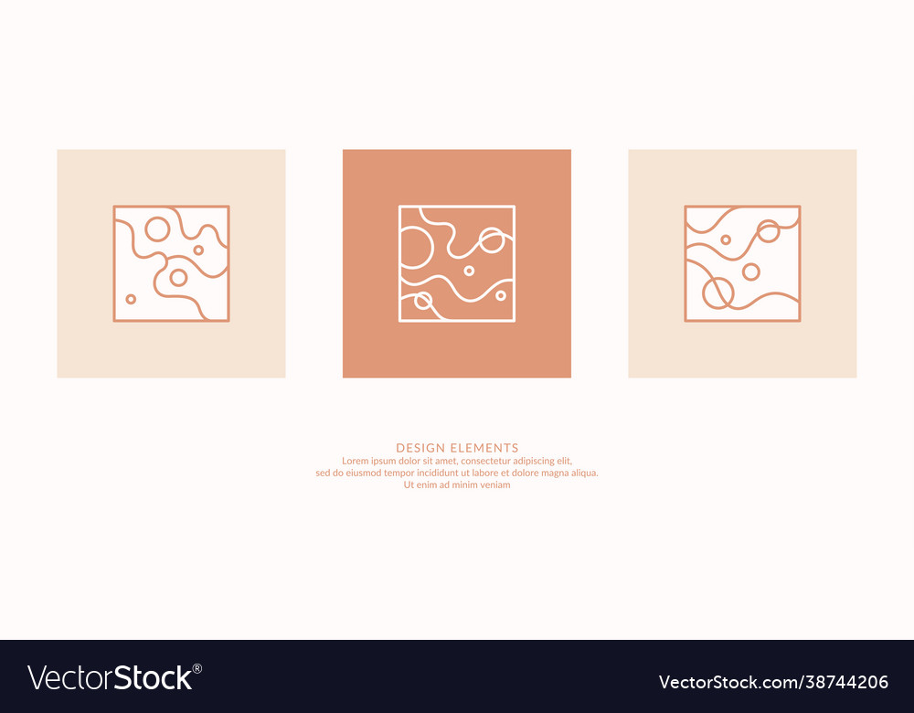 Abstract elements in flat style a template Vector Image