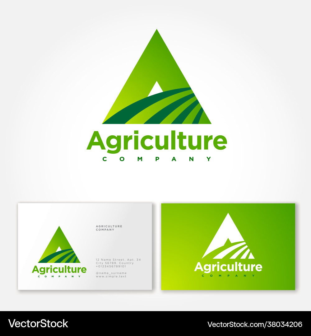Agriculture logo a monogram farm label packaging Vector Image