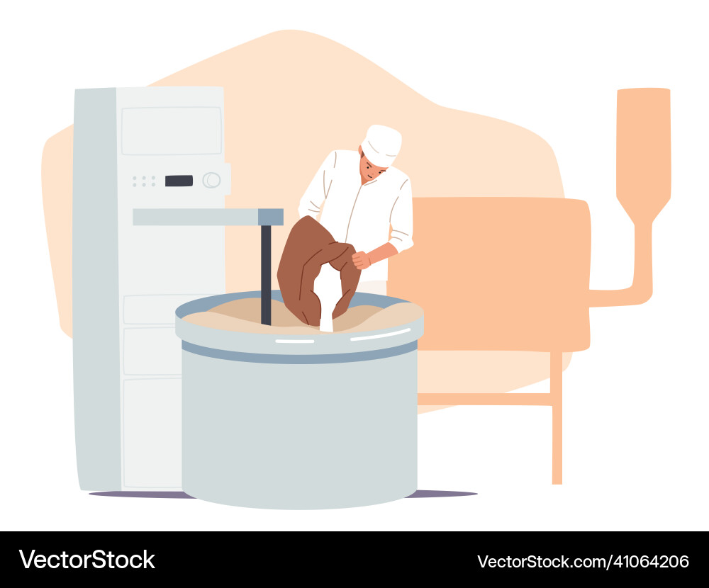 Bakery industry baked food producing Royalty Free Vector