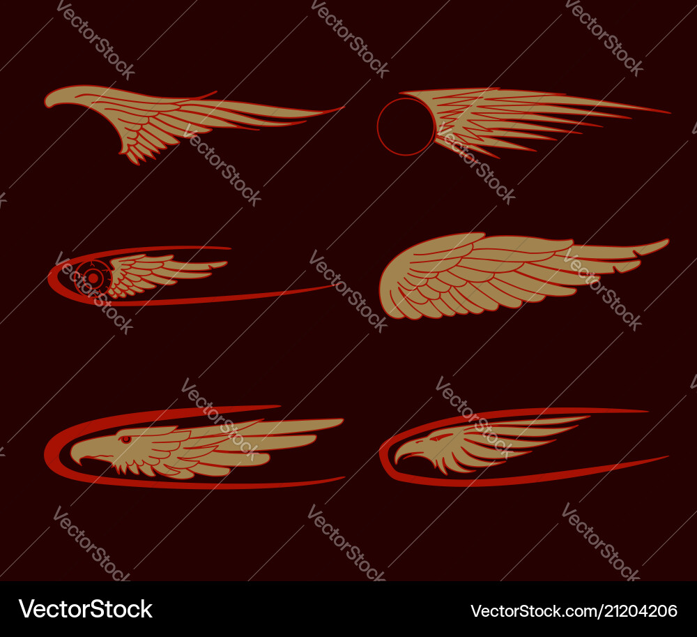 Car motorcycle wings racing vehicle graphics Vector Image