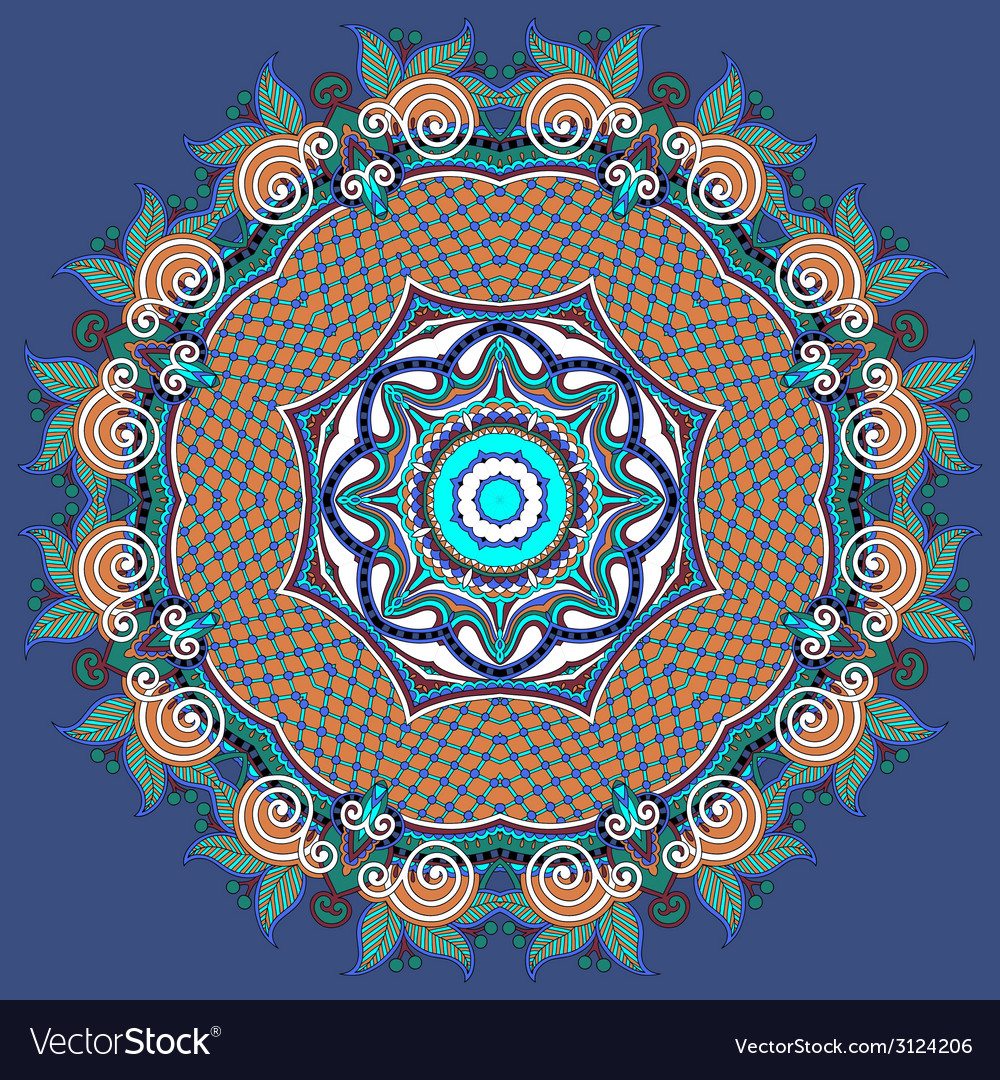 Circular decorative geometric pattern for yoga Vector Image
