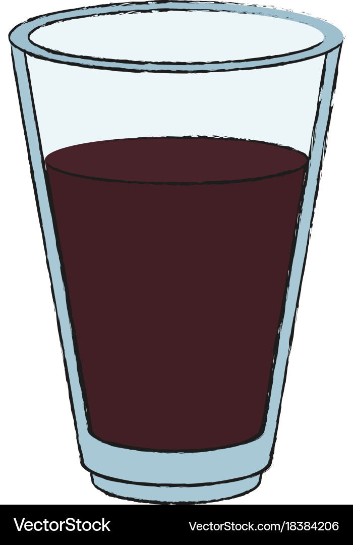 Cola soda drink in glass cup Royalty Free Vector Image
