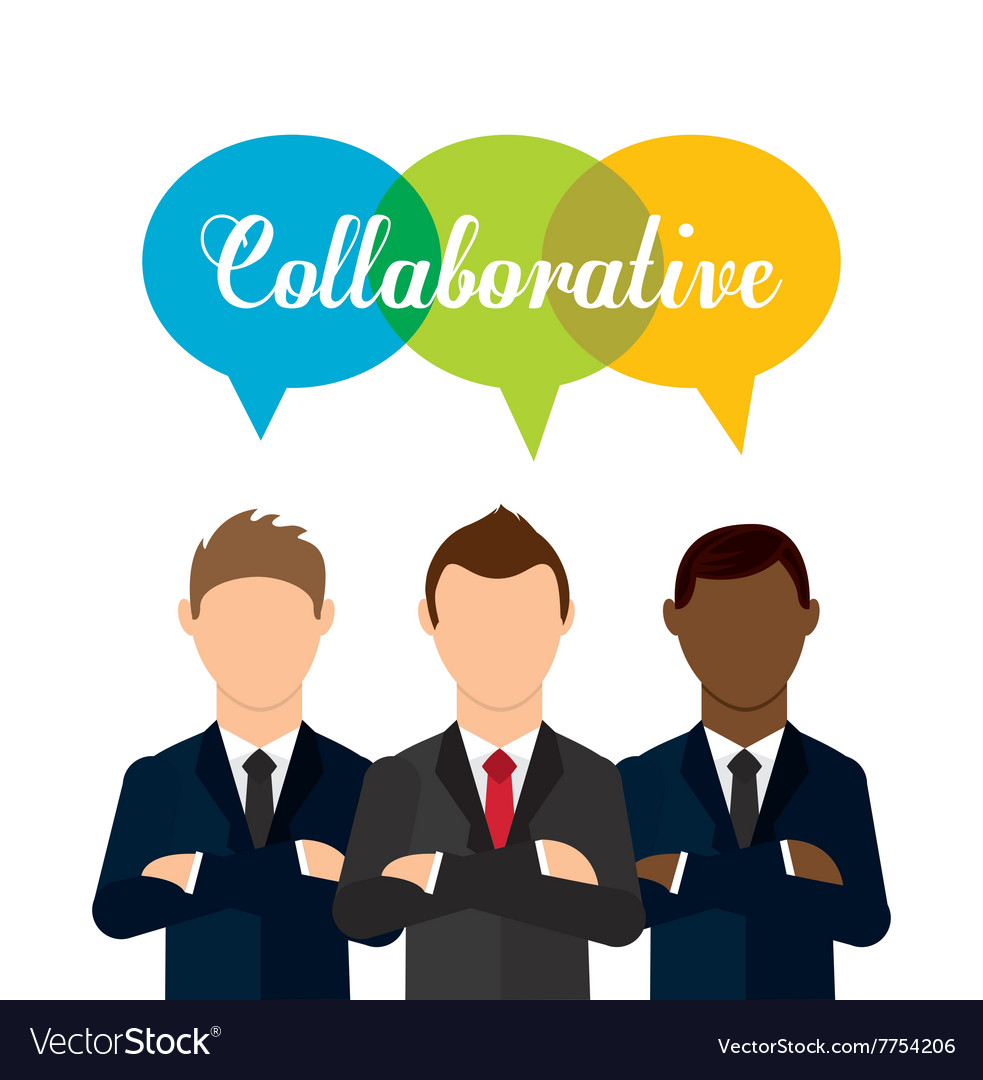 Collaborative concept design Royalty Free Vector Image