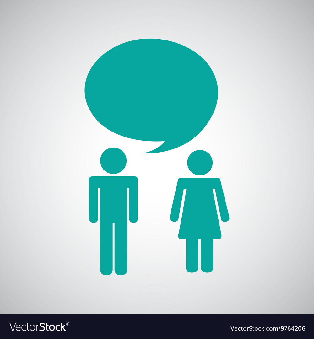 Couple talking Royalty Free Vector Image - VectorStock
