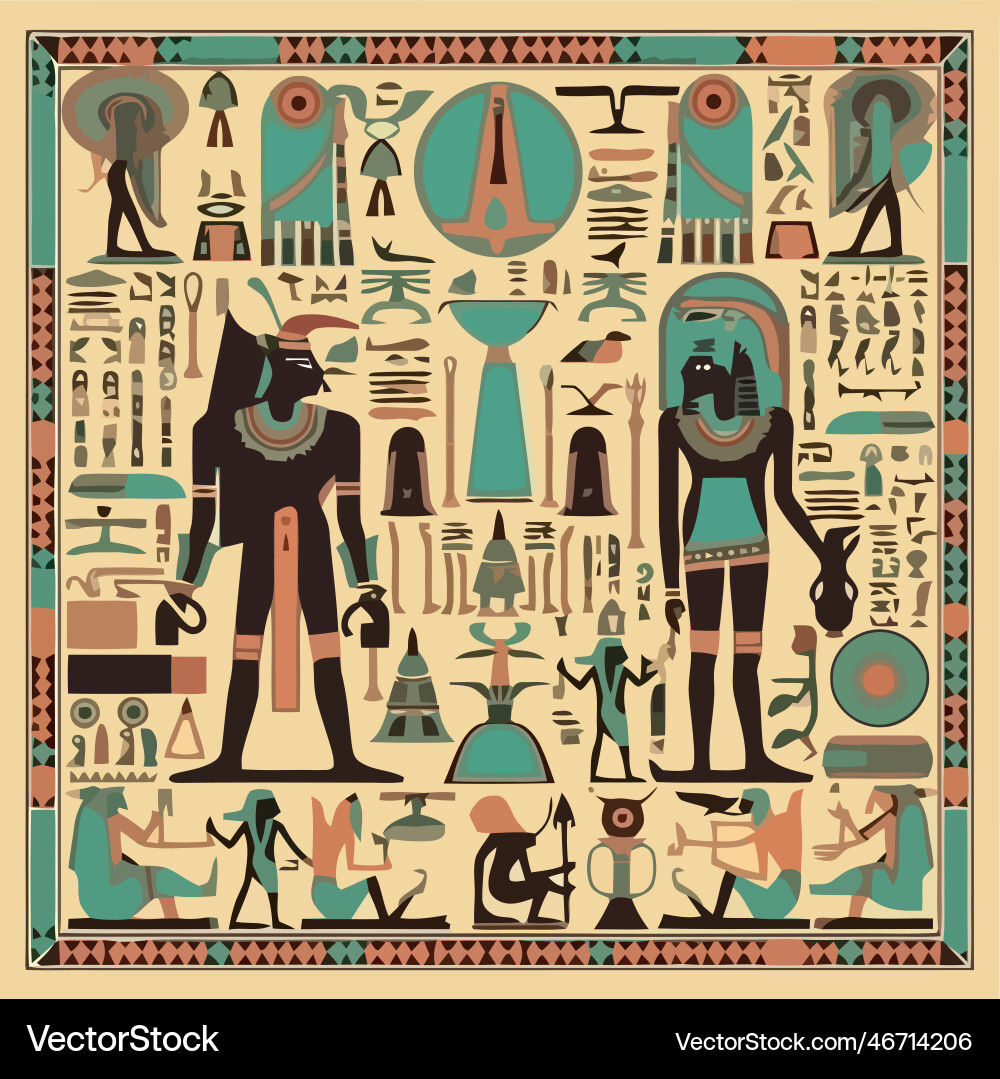 Egyptian culture through ancient Royalty Free Vector Image