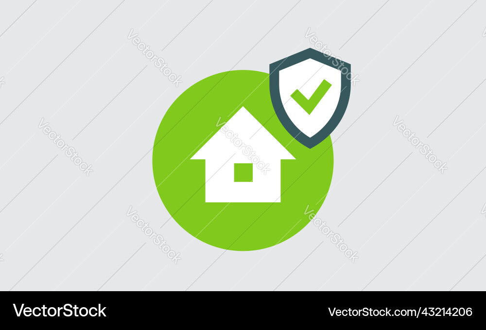 Home insurance icon protection sign Royalty Free Vector