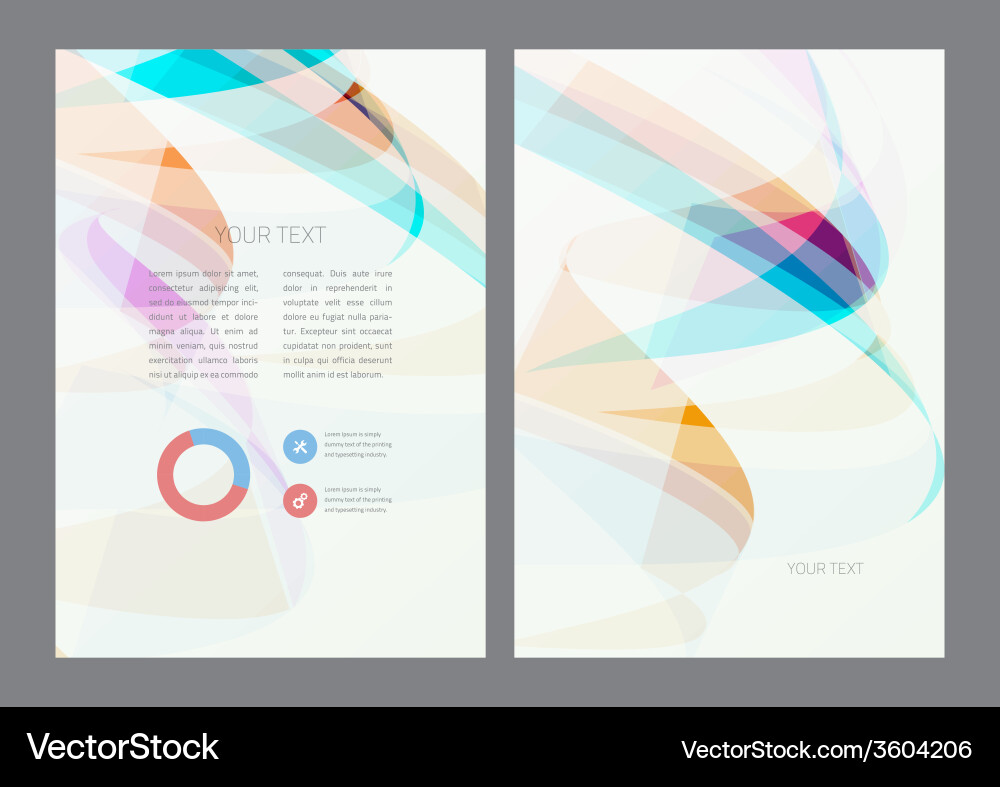 Magazine flyer brochure and cover layout design Vector Image