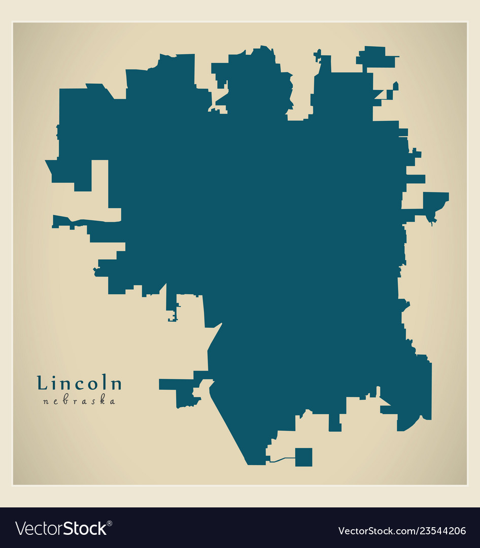 Modern city map - lincoln nebraska of the usa Vector Image