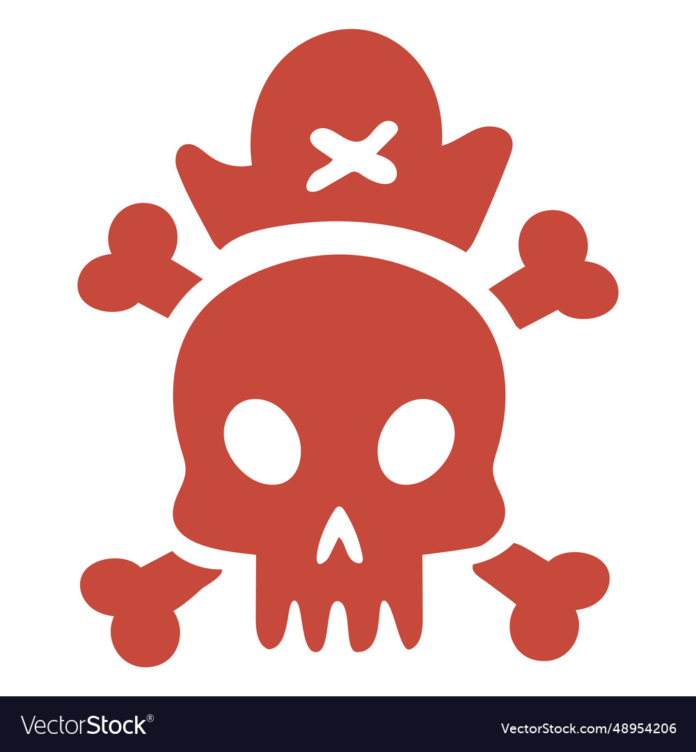 Pirate skull flat design Royalty Free Vector Image Pirate skull flat design Royalty Free Vector Image