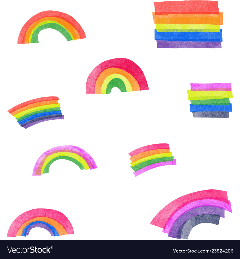Rainbow elements Royalty Free Vector Image - VectorStock