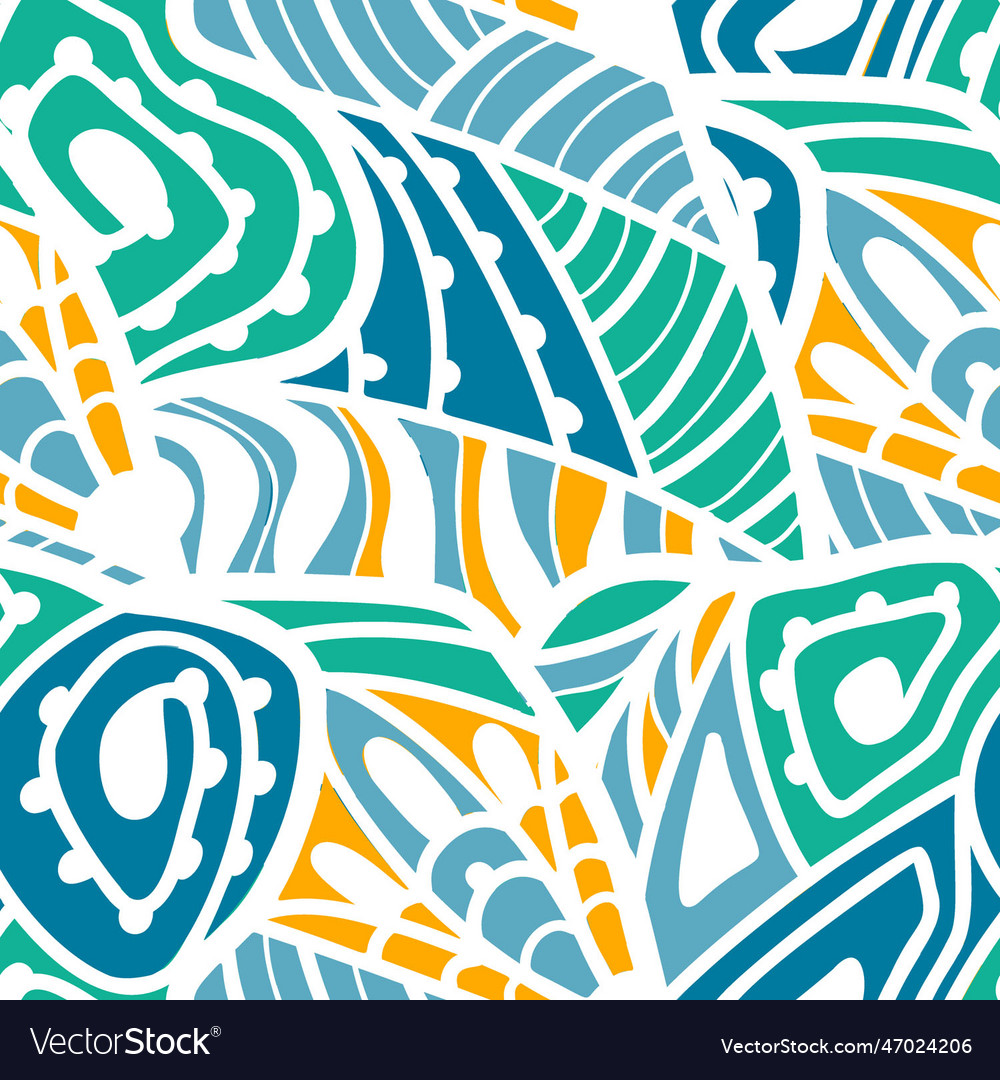 Seamless pattern with a simple abstract drawing Vector Image