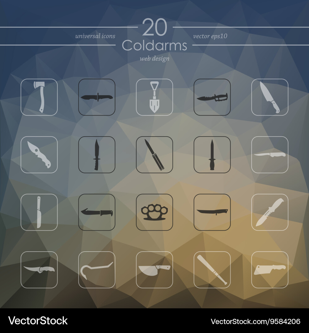 Set of cold arms icons Royalty Free Vector Image