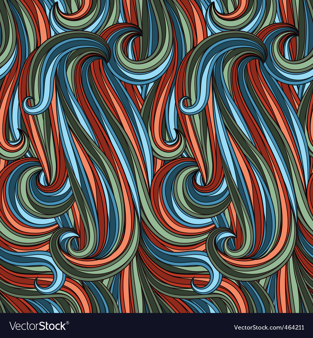 Abstract curves pattern Royalty Free Vector Image