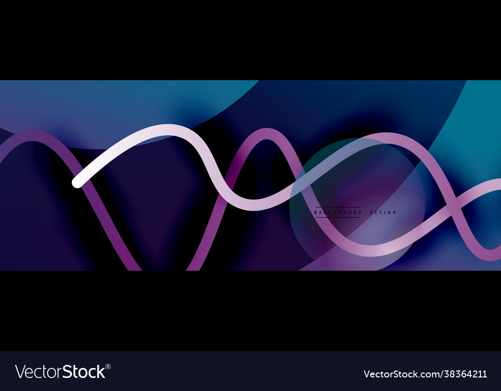 Abstract gradient background with wave line Vector Image