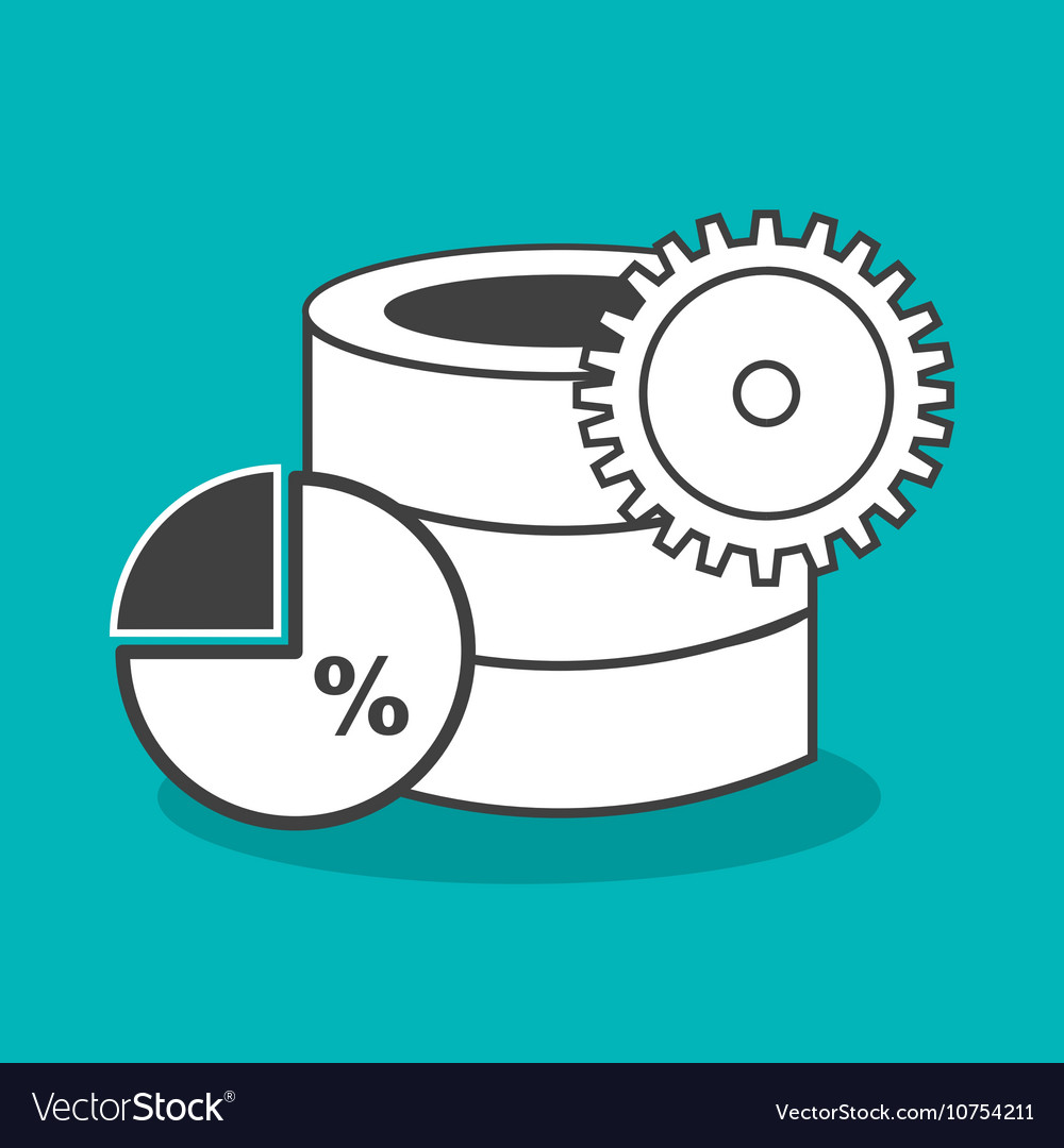 Big data center flat icons Royalty Free Vector Image