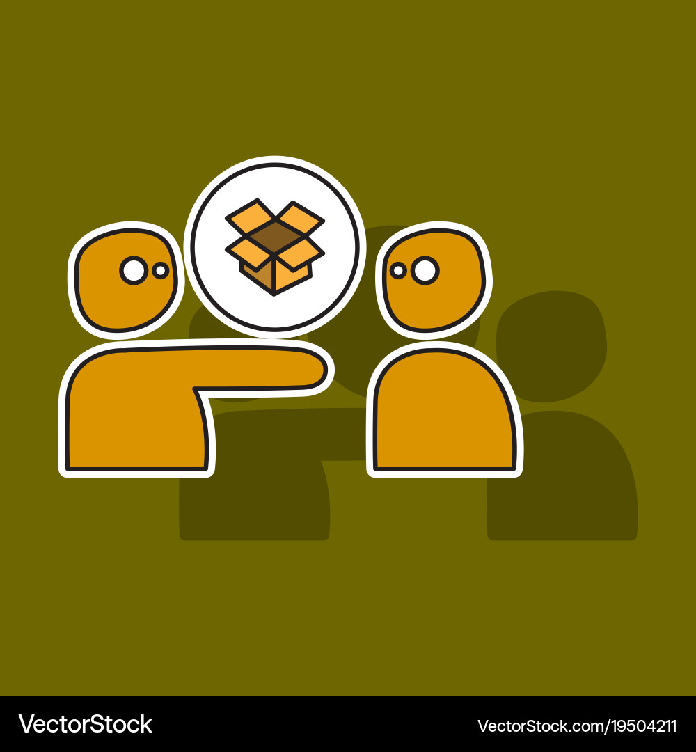 Dropbox color icon realistic or logo sticker Vector Image