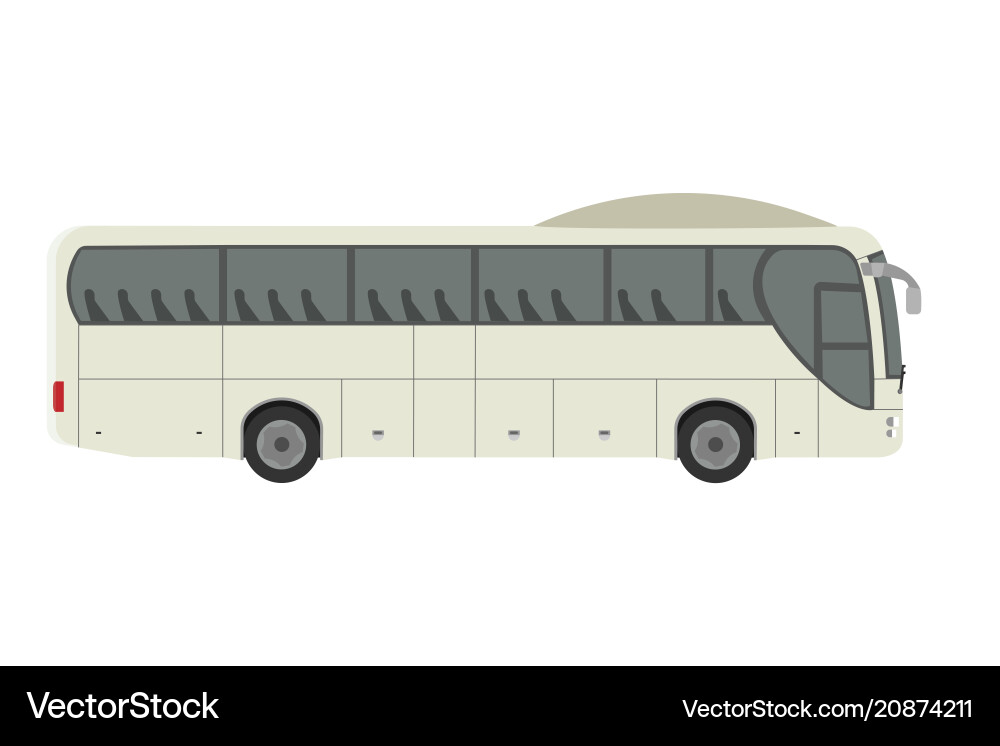Express travel tourist bus flat design Royalty Free Vector