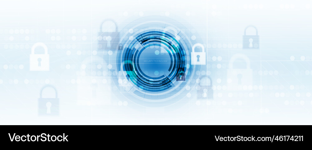 Internet digital security technology concept for Vector Image