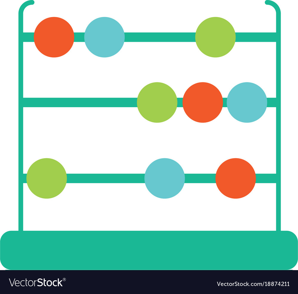 Isolated abacus design Royalty Free Vector Image