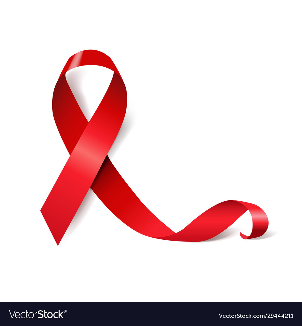 Red ribbon aids day Royalty Free Vector Image - VectorStock