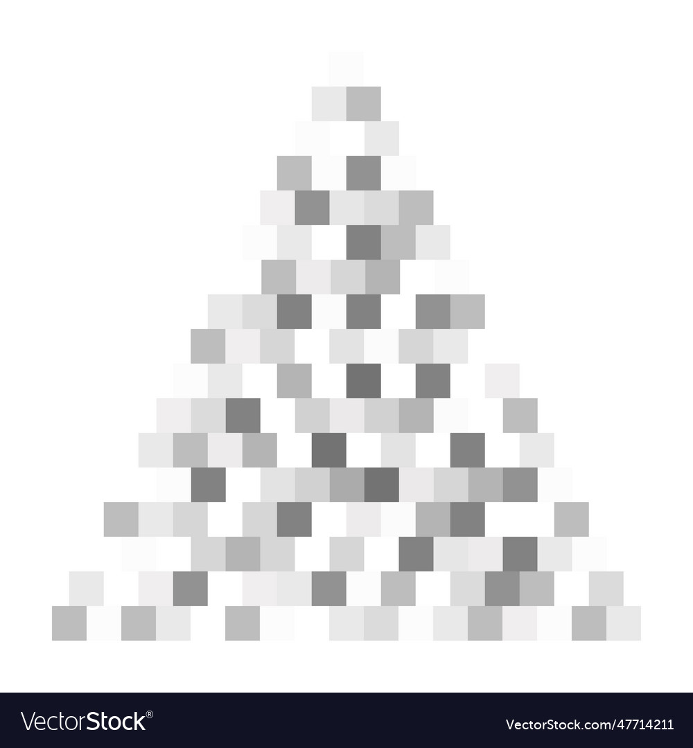 Triangle shaped pattern with pixel censor blur Vector Image