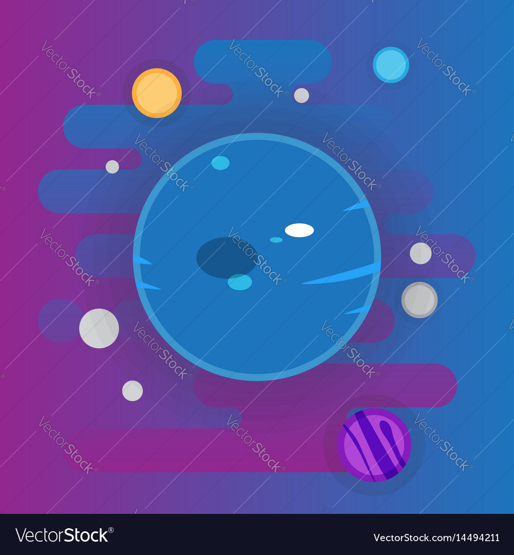 Uranus icon - flat space elements Royalty Free Vector Image
