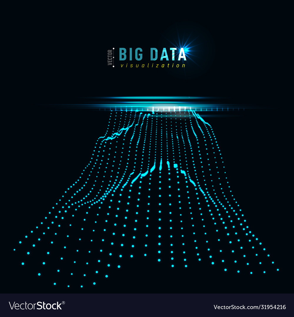 Abstract 3d big data visualization tangled Vector Image