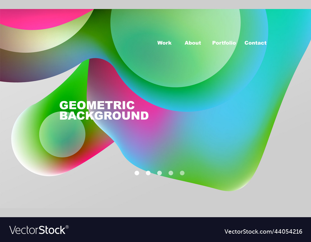 Abstract liquid background for your landing page Vector Image
