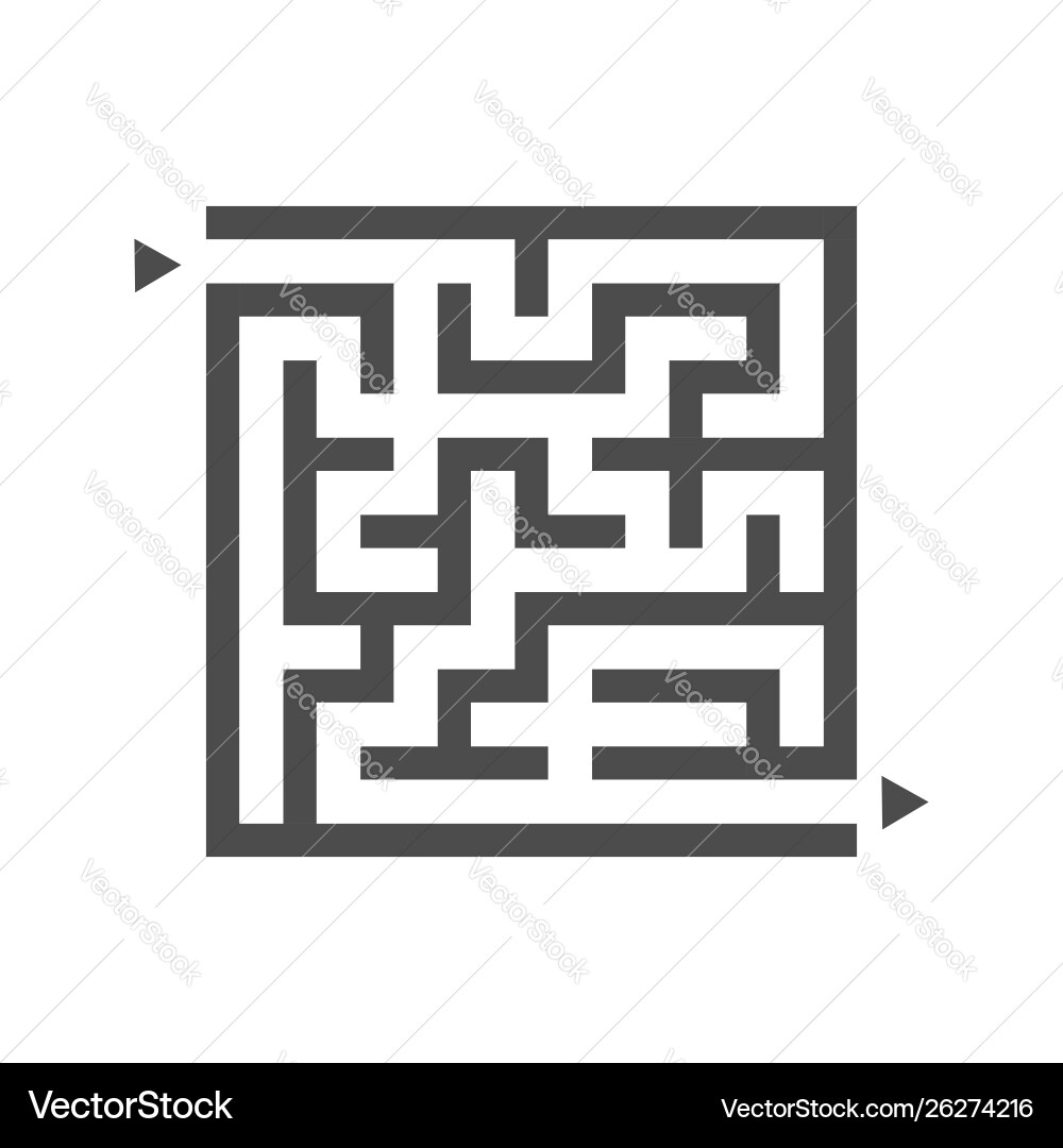 Abstract square maze game for kids puzzle Vector Image