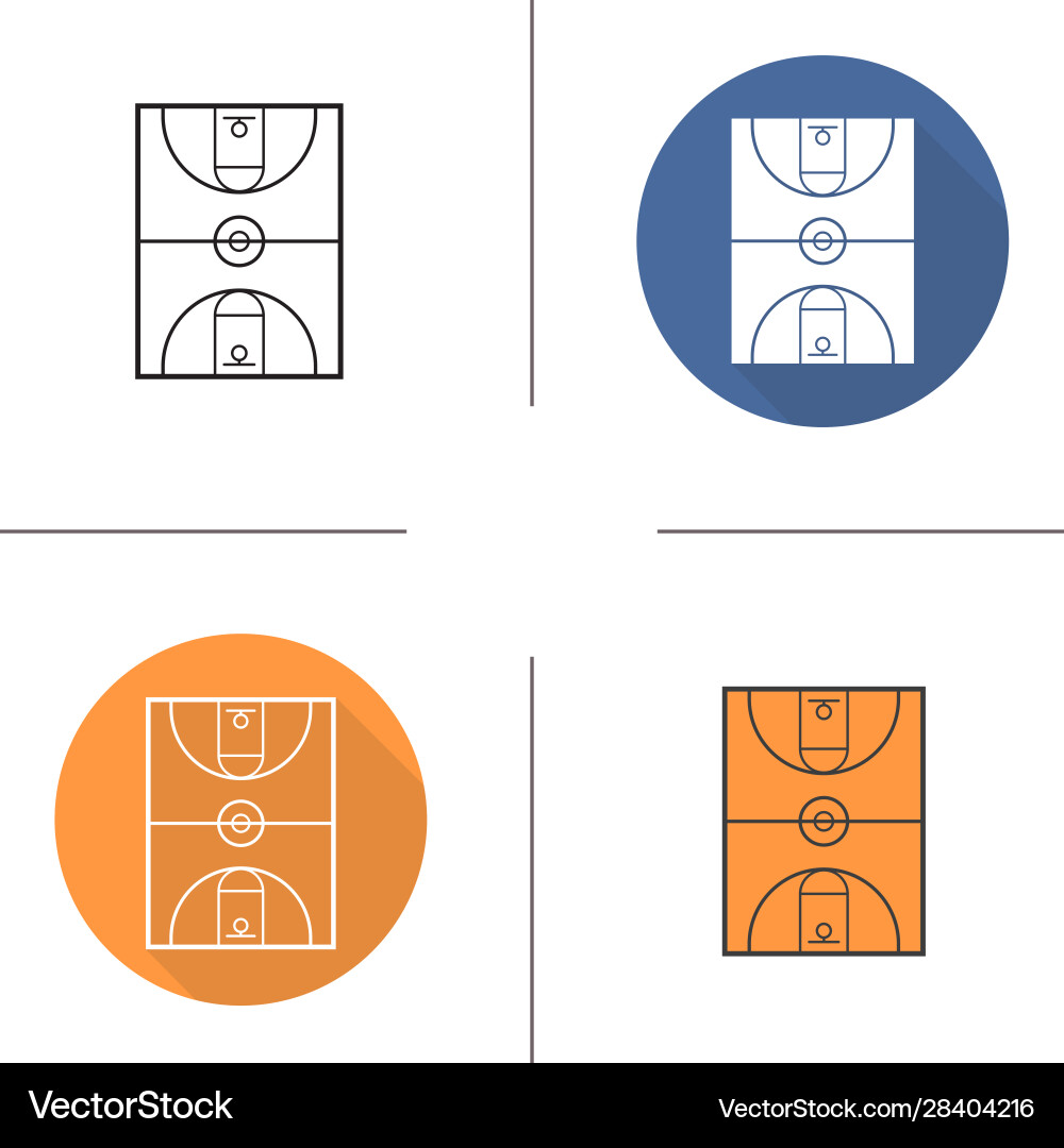 Basketball court icon Royalty Free Vector Image