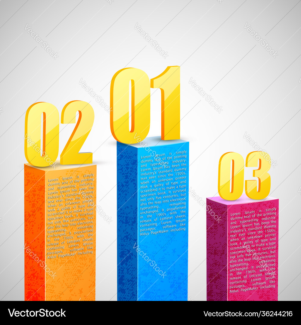 Business diagram template with numbers Royalty Free Vector