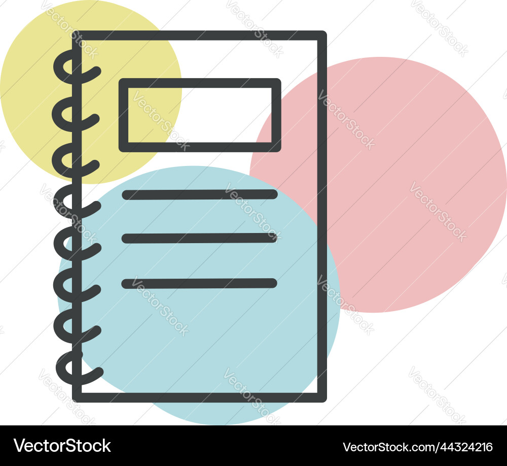 Design notebook on a white background Royalty Free Vector