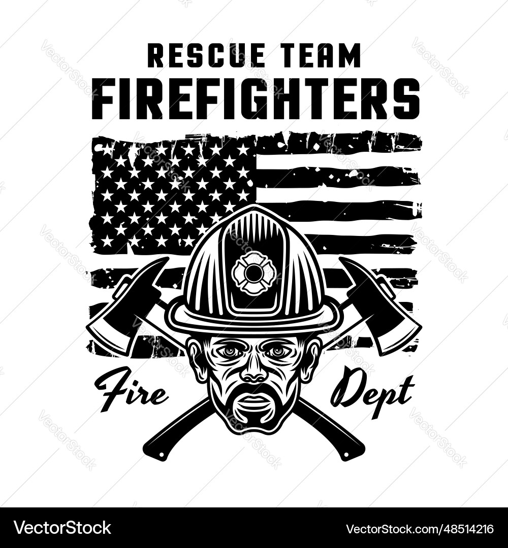Firefighters emblem logo badge or label Royalty Free Vector