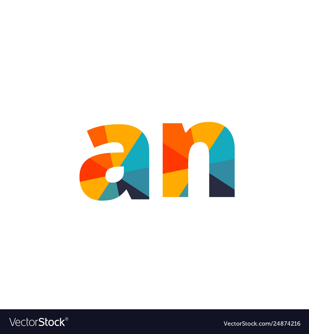 Initial letter rounded design logo - elements Vector Image