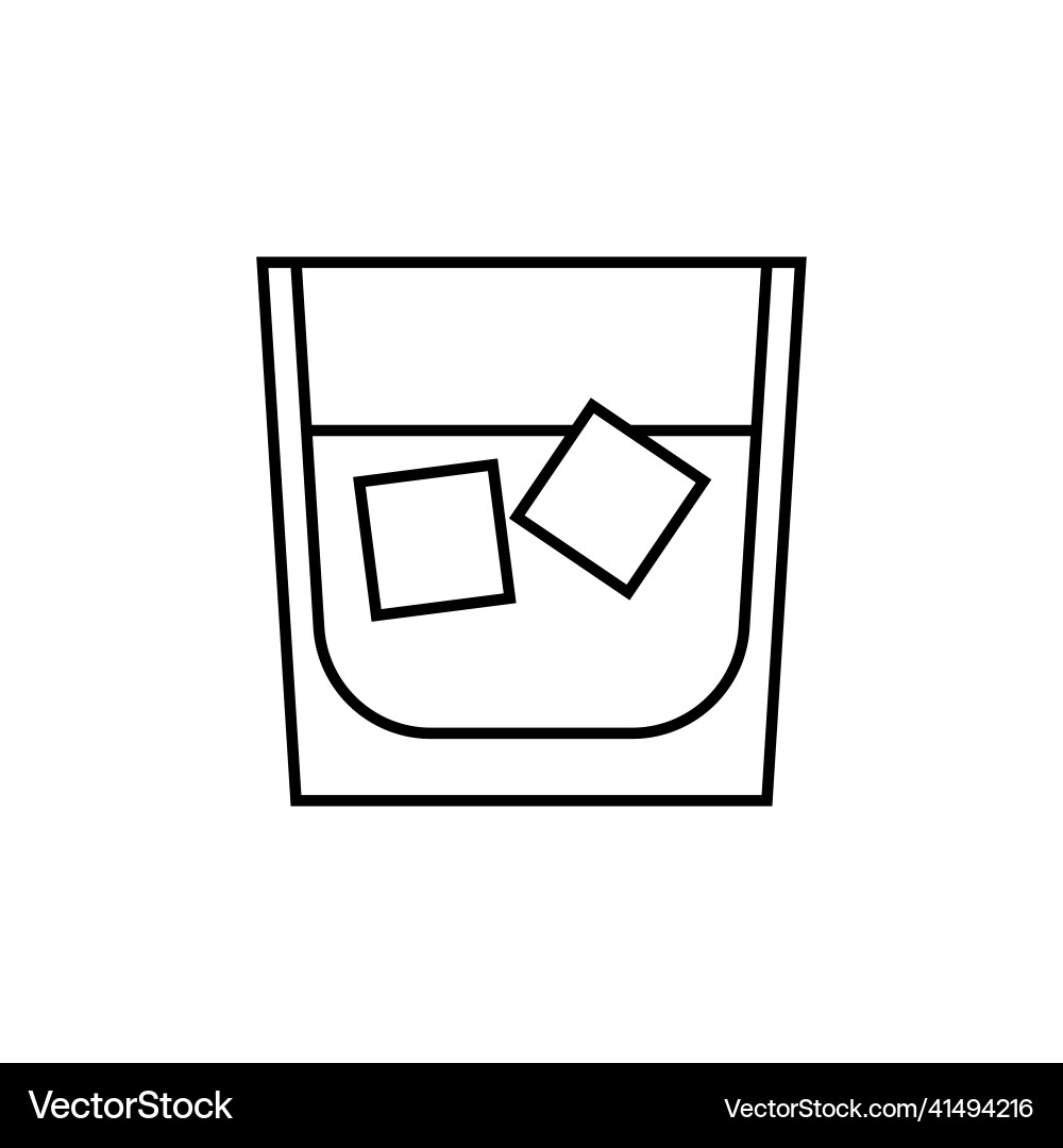 Linear icon of whiskey symbol for your web site Vector Image