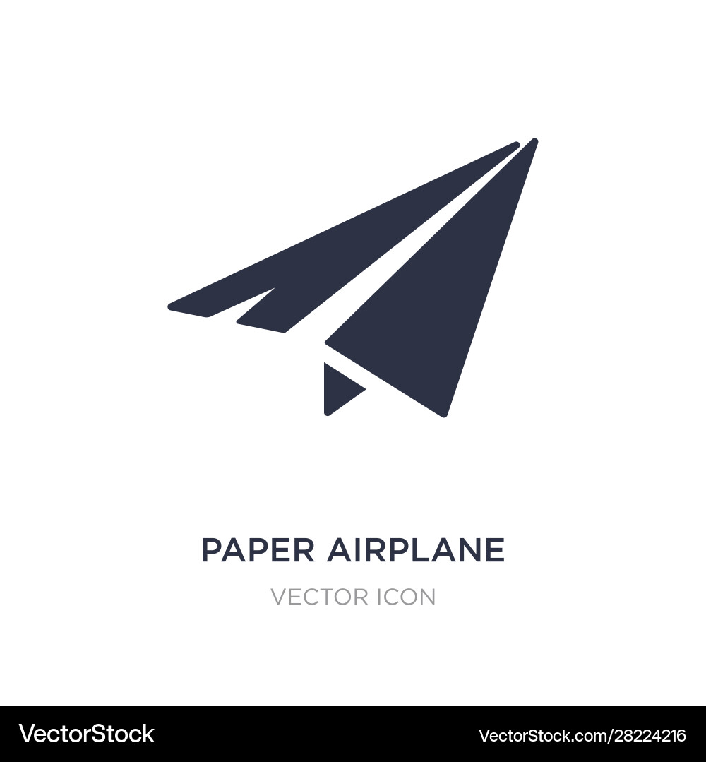 White Paper Airplane Icon