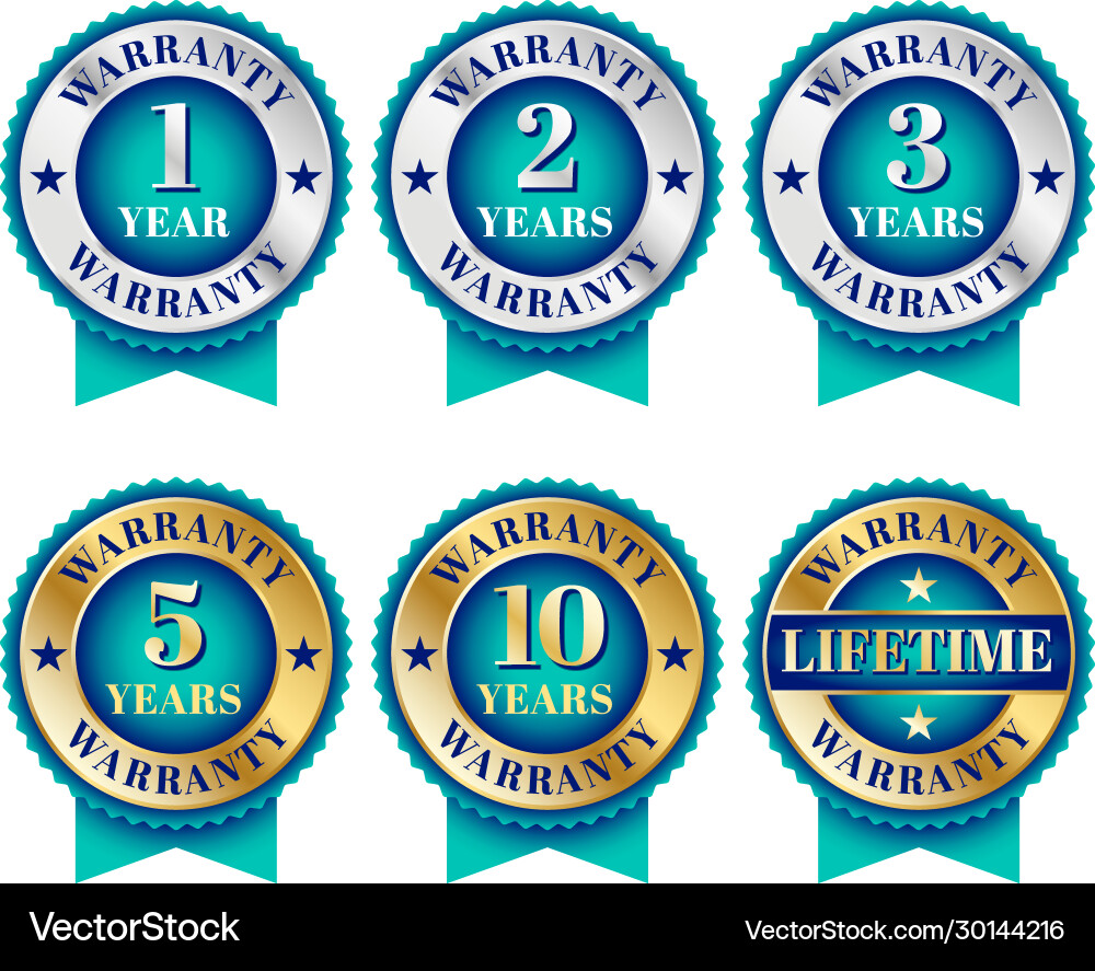 Quality certification warranty badge icon set 1 Vector Image