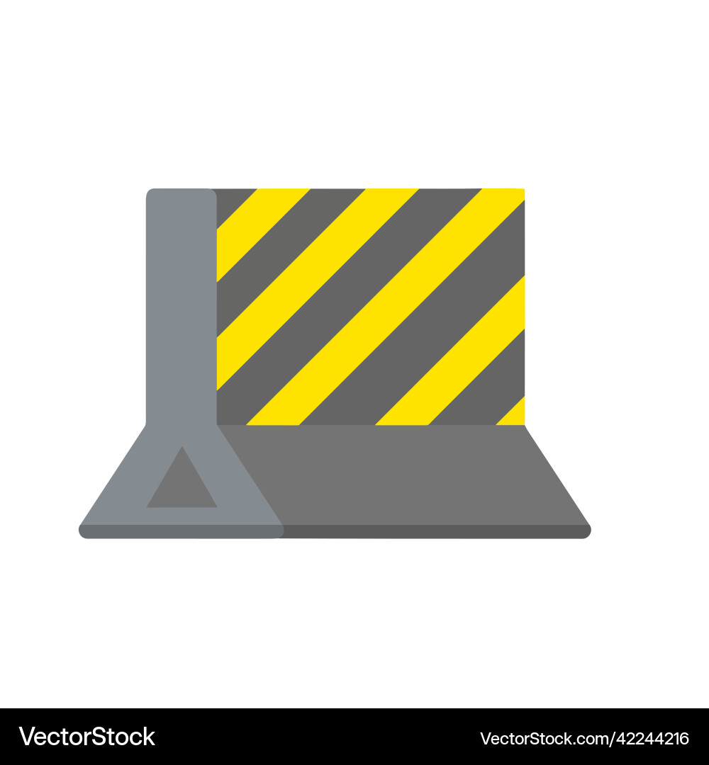 Road block highway fencing Royalty Free Vector Image