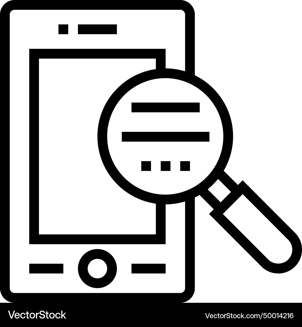 Search mobile icon Royalty Free Vector Image - VectorStock