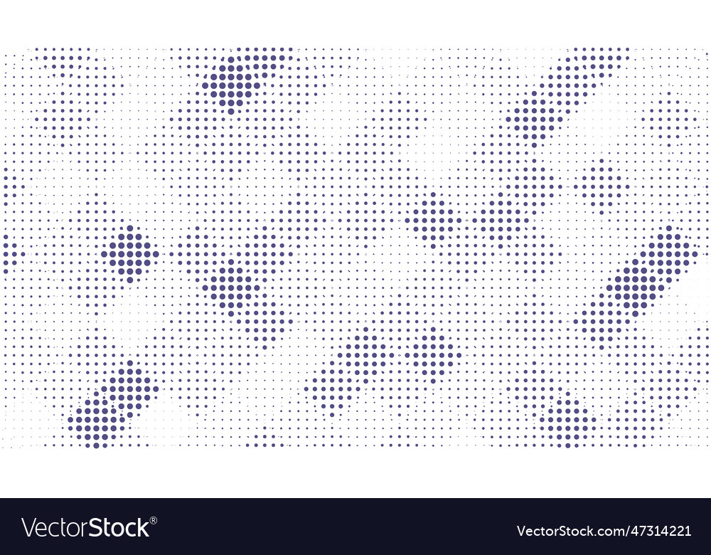 2d Abstract Black Squares Dots Halftone Pattern Vector Image