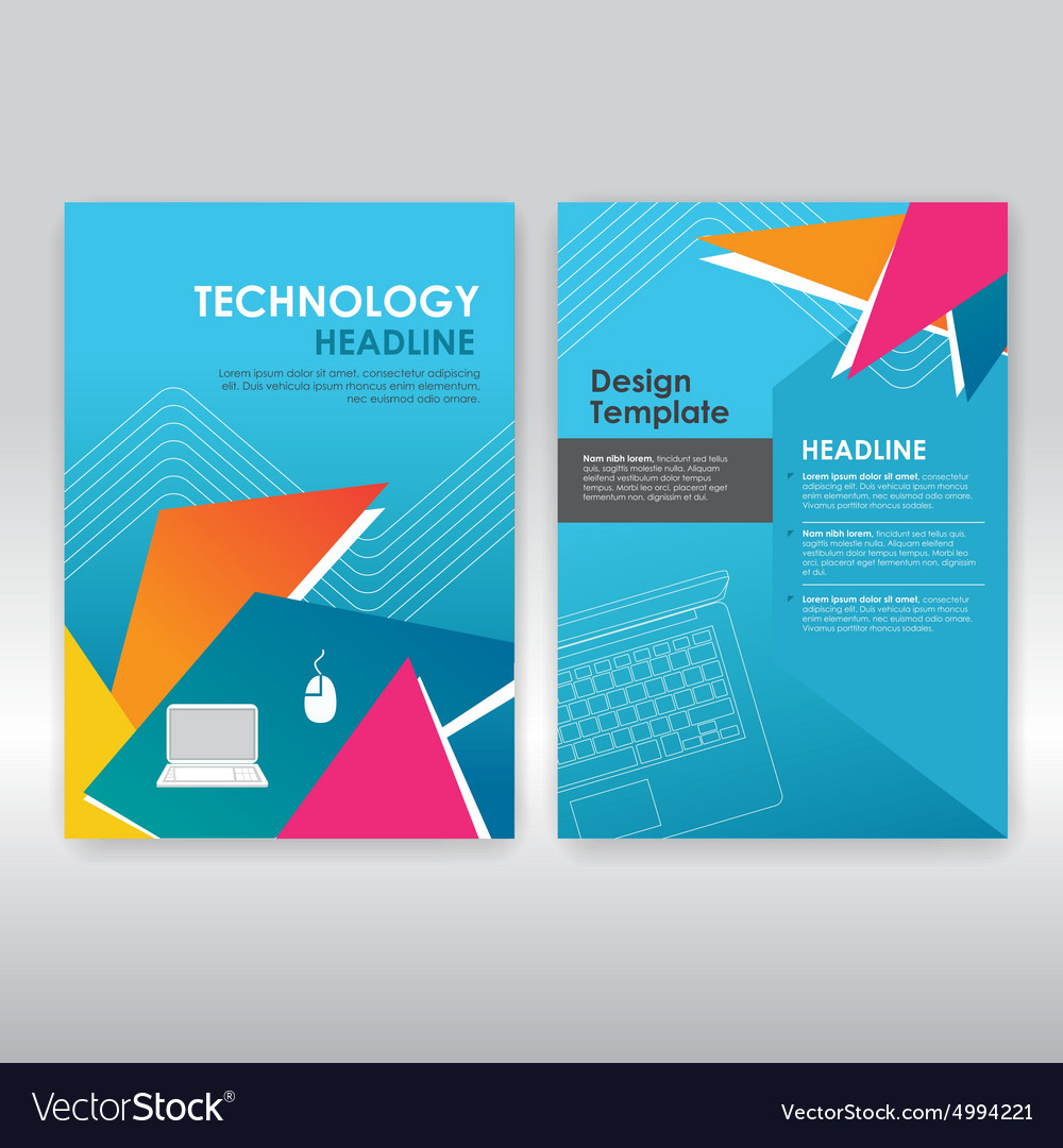 Abstract triangle brochure design template Vector Image