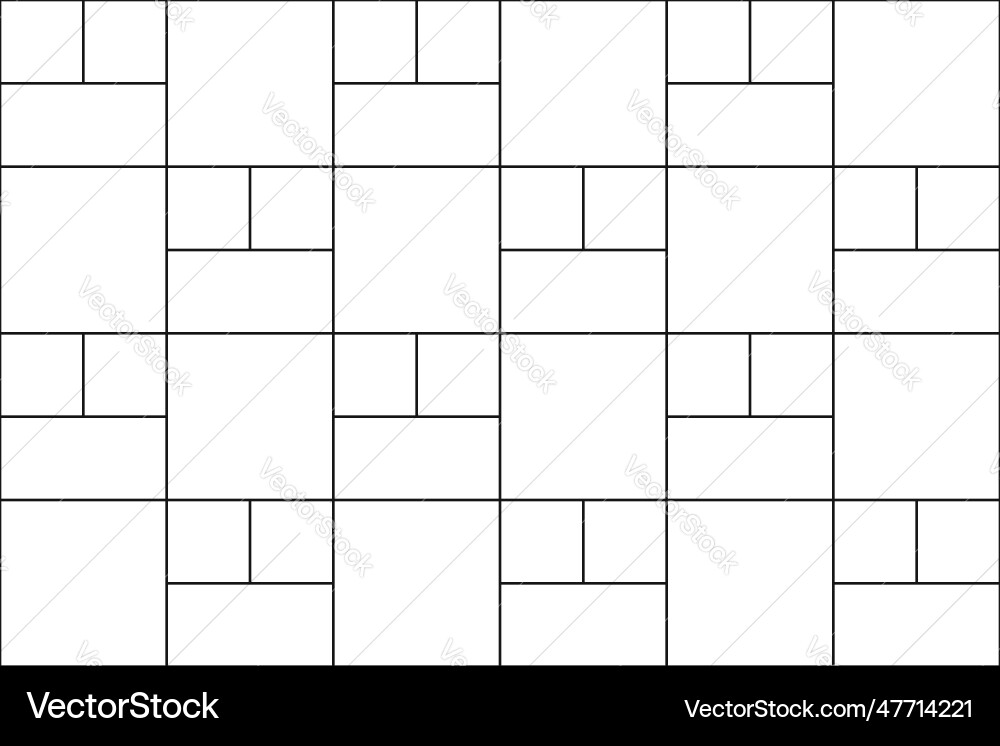 Basketweave tile mosaic texture stone or ceramic Vector Image