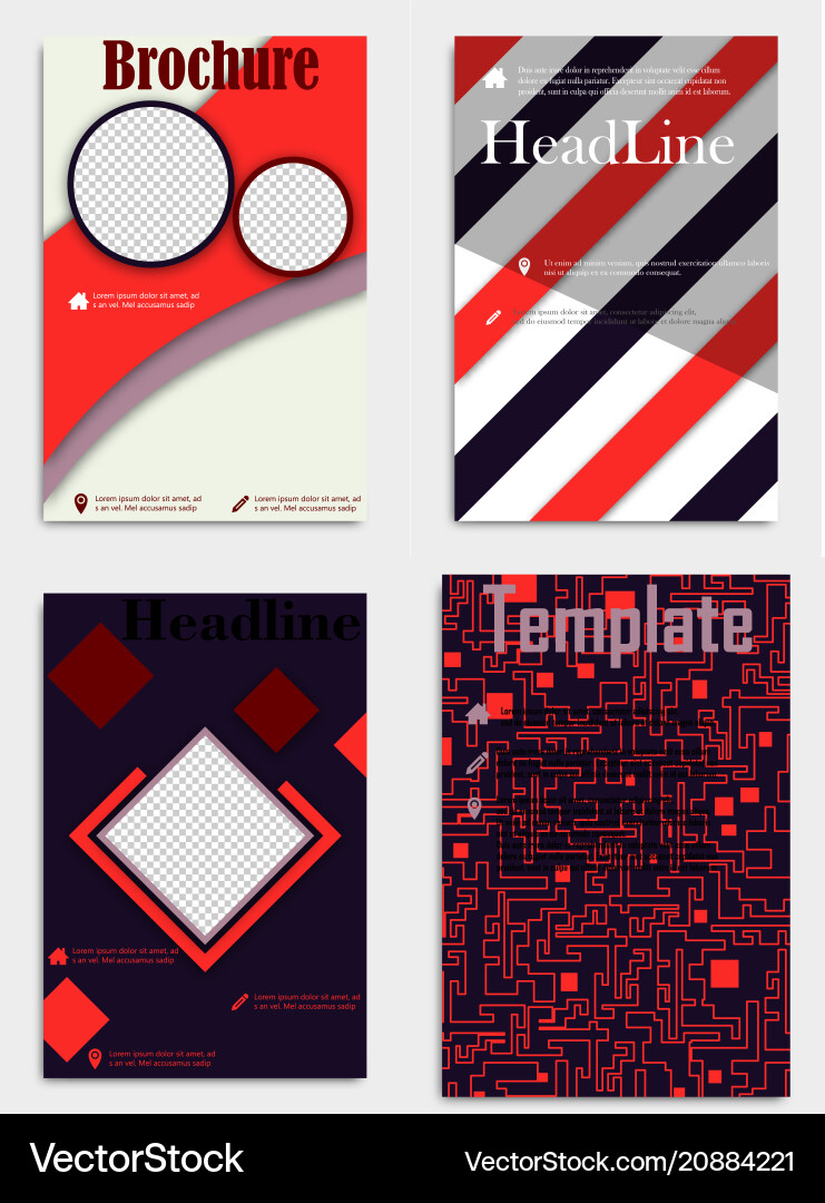 Blank flying cover magazine book booklet Vector Image