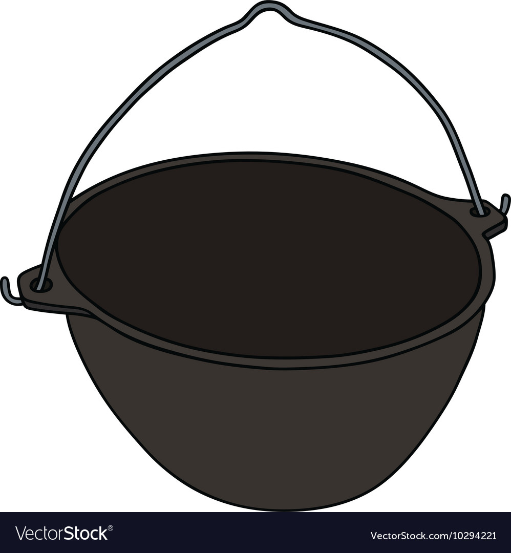 Classic black kettle Royalty Free Vector Image