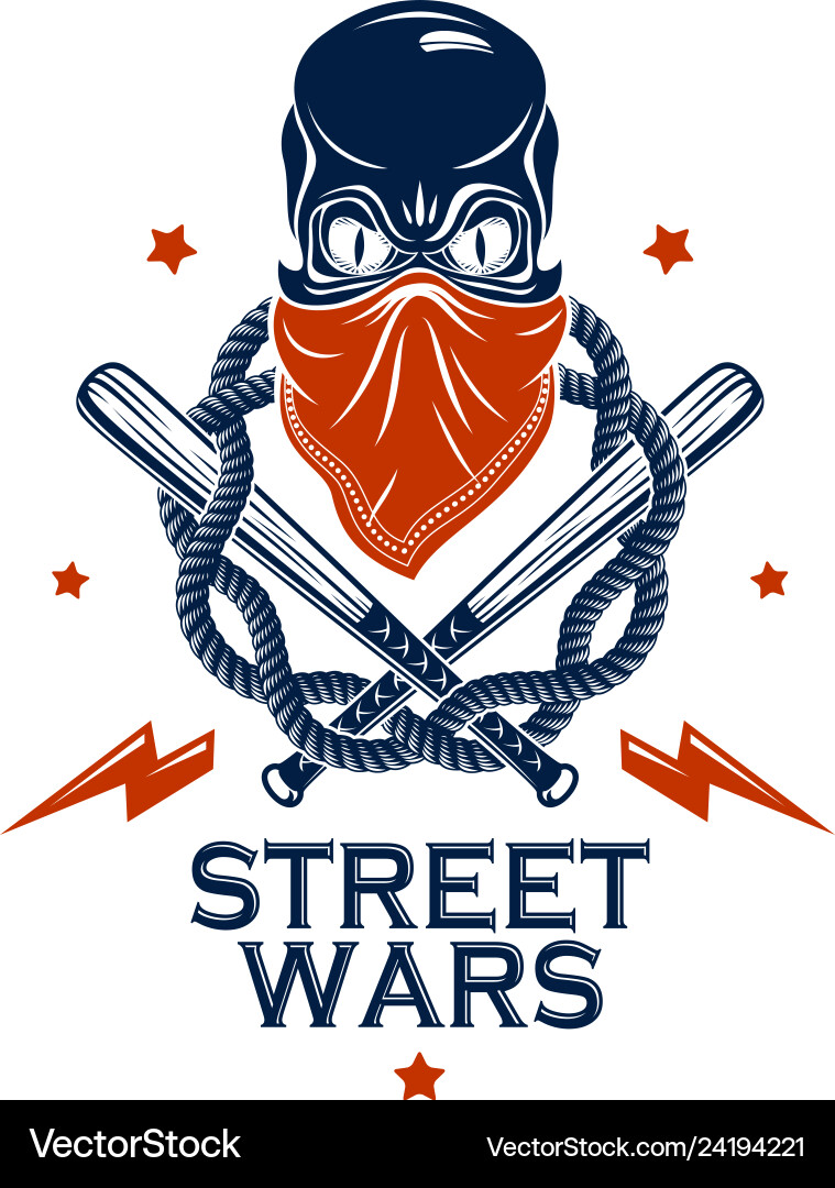 Criminal tattoo gang emblem or logo Royalty Free Vector