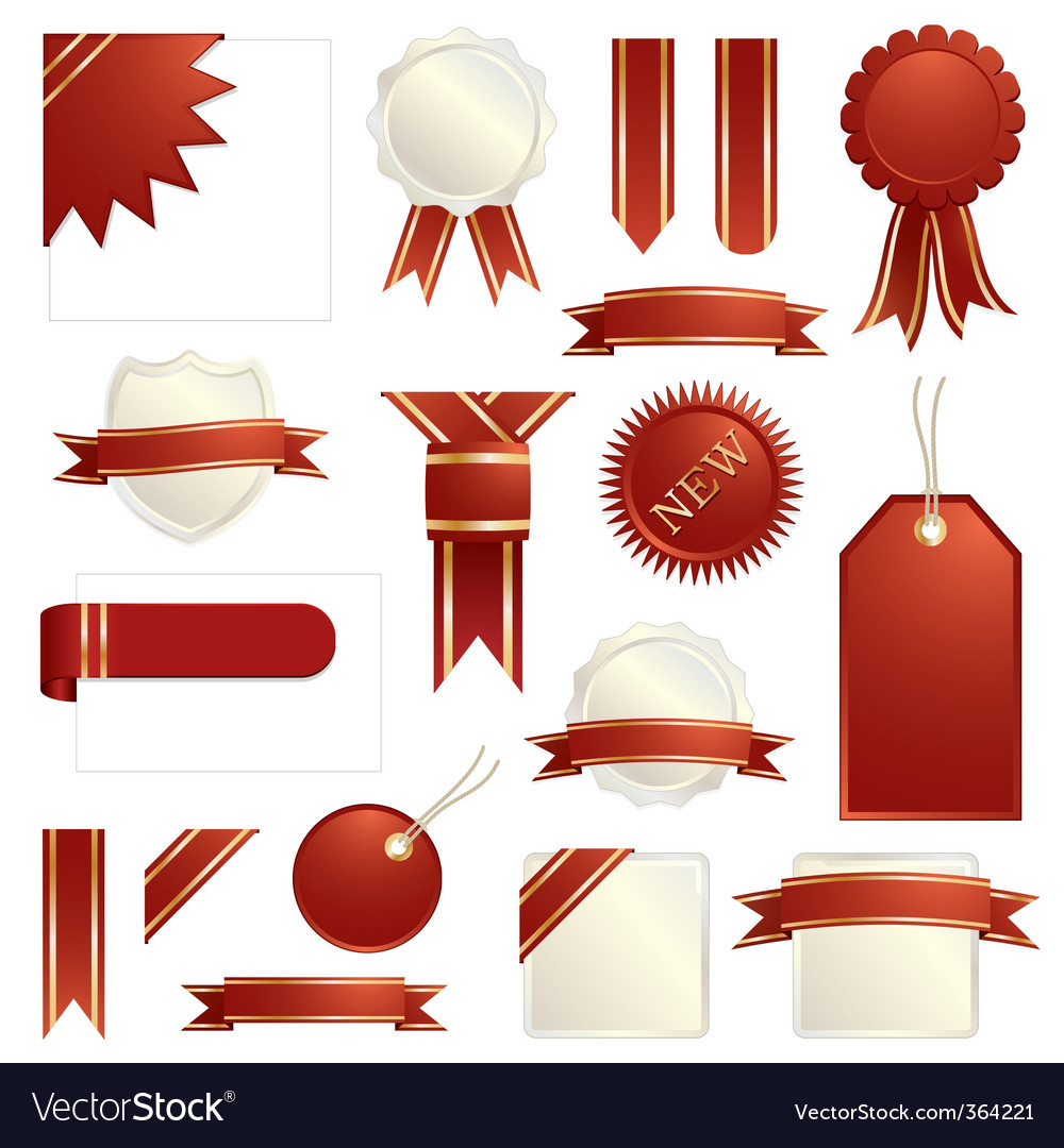 Decorative ribbons Royalty Free Vector Image - VectorStock