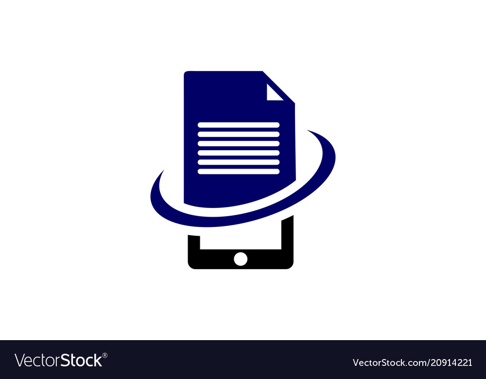 Document phone logo Royalty Free Vector Image - VectorStock